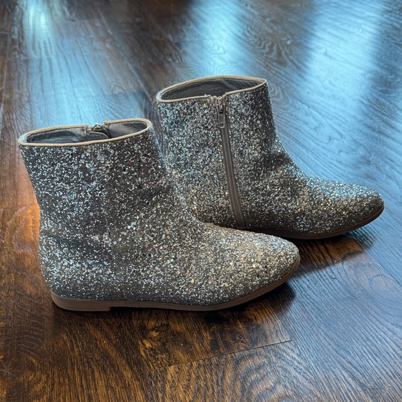 Crewcuts | Shoes | Crewcuts Shimmering Silver Boots | Poshmark